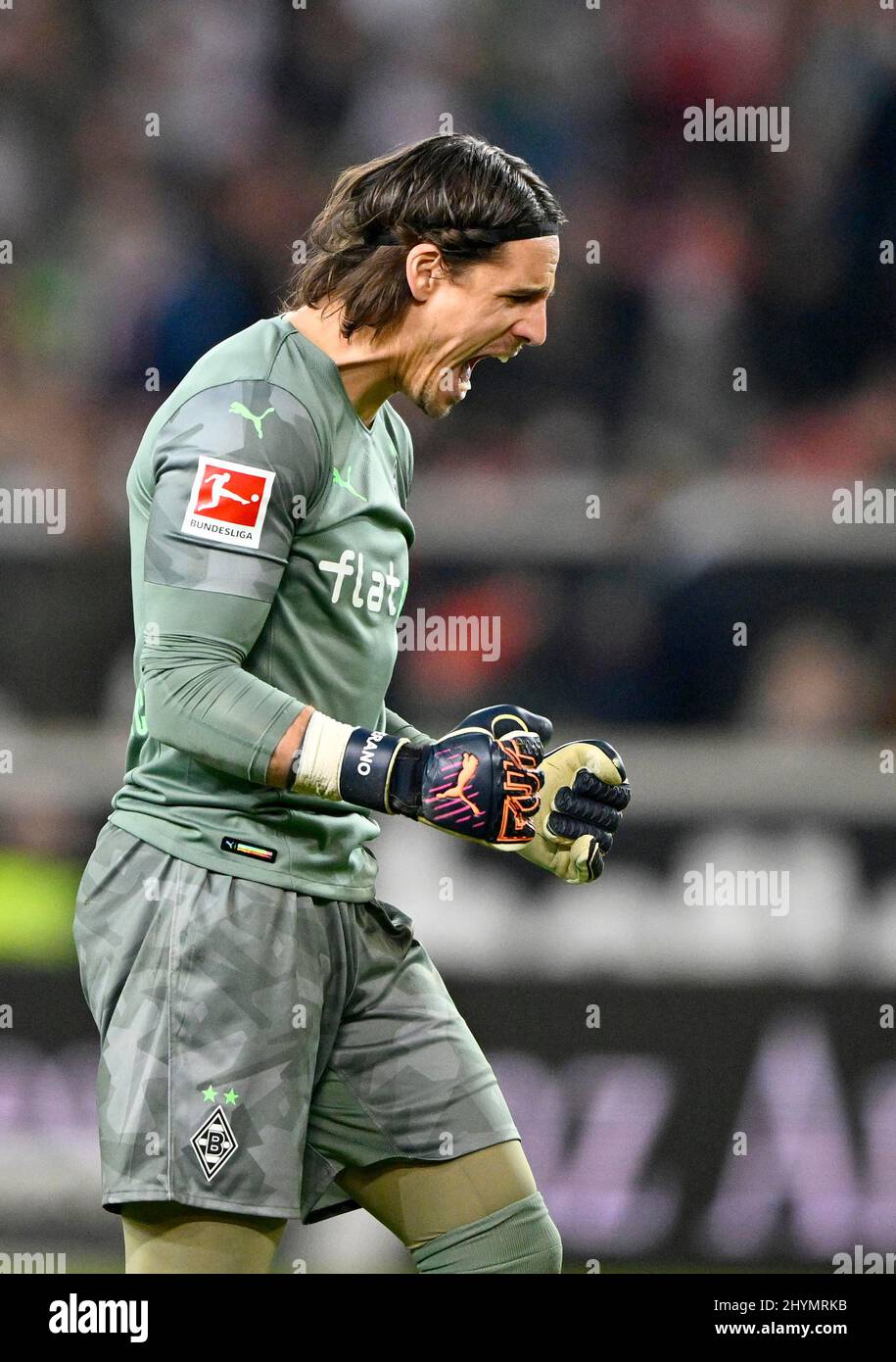 Goalkeeper Yann Sommer, Borussia Moenchengladbach, goal celebration ...