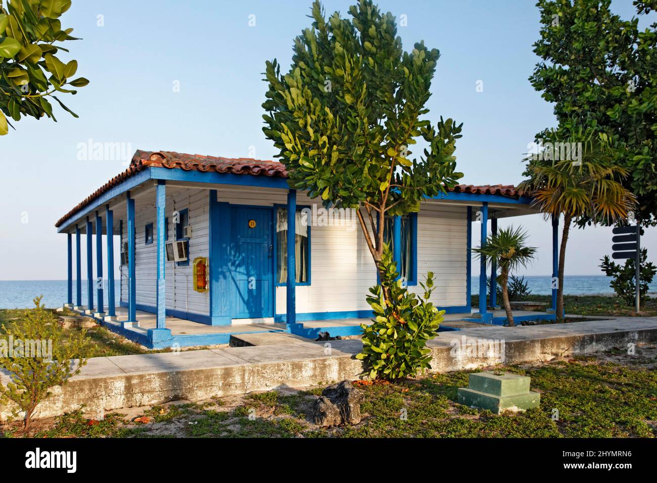 Bunglow, Trees, Sea, Hotel, Bungalow Resort, Maria la Gorda, Pinar del ...