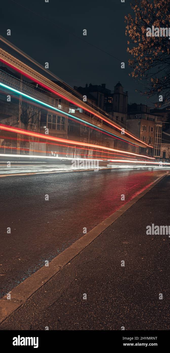 Beautiful shot of night Romania Bucharest Stock Photo - Alamy
