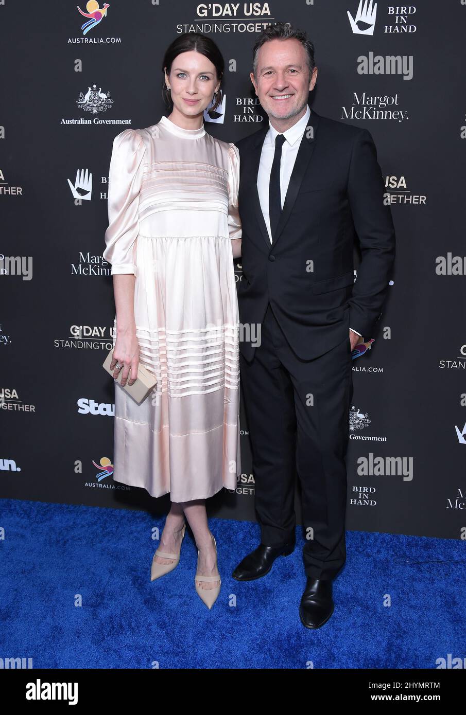 Caitriona Balfe and James Houston arriving to the G'€™Day USA 2020 at ...