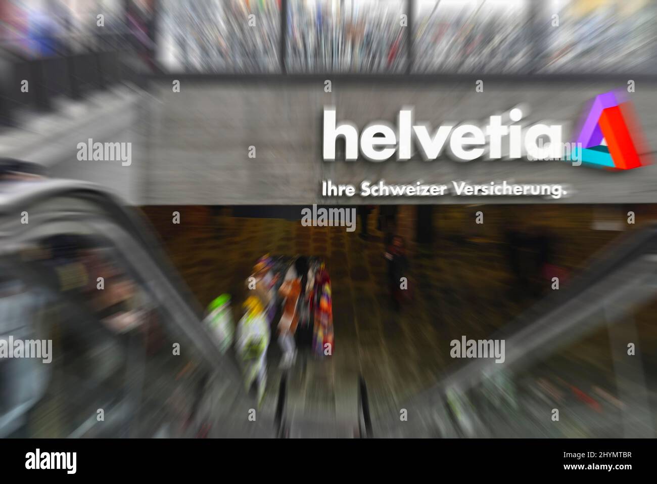Zoom effect, Helvetia Insurance lettering Stock Photo - Alamy Zoom effect, Helvetia Insurance lettering Stock Photo - Alamy