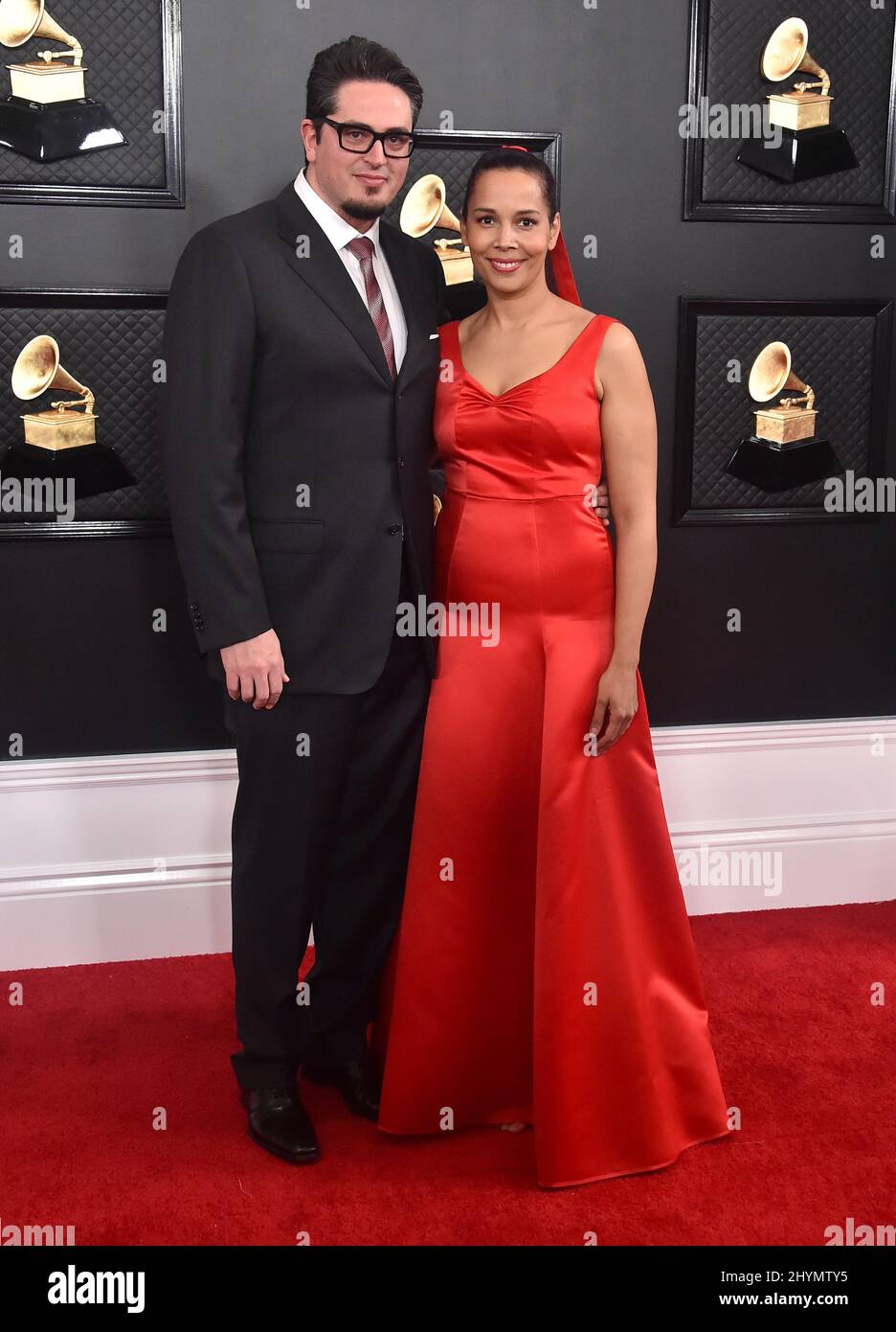 Rhiannon Giddens and Francesco Turrisi attending the 2020 GRAMMY Awards held at Staples Center ...