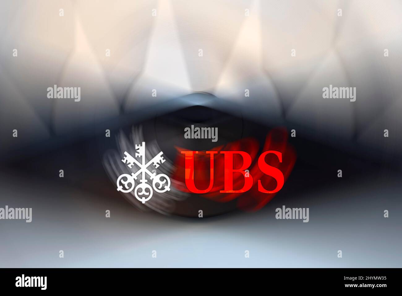 Panning UBS Bank lettering Stock Photo - Alamy