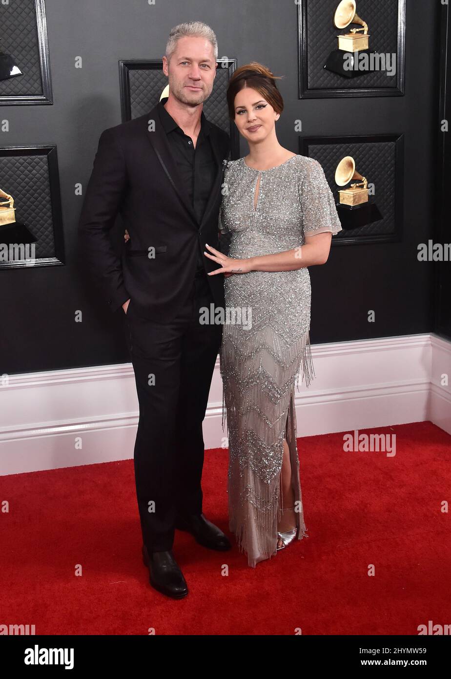 Lana Del Rey and Sean Larkin attending the 2020 GRAMMY Awards held at ...