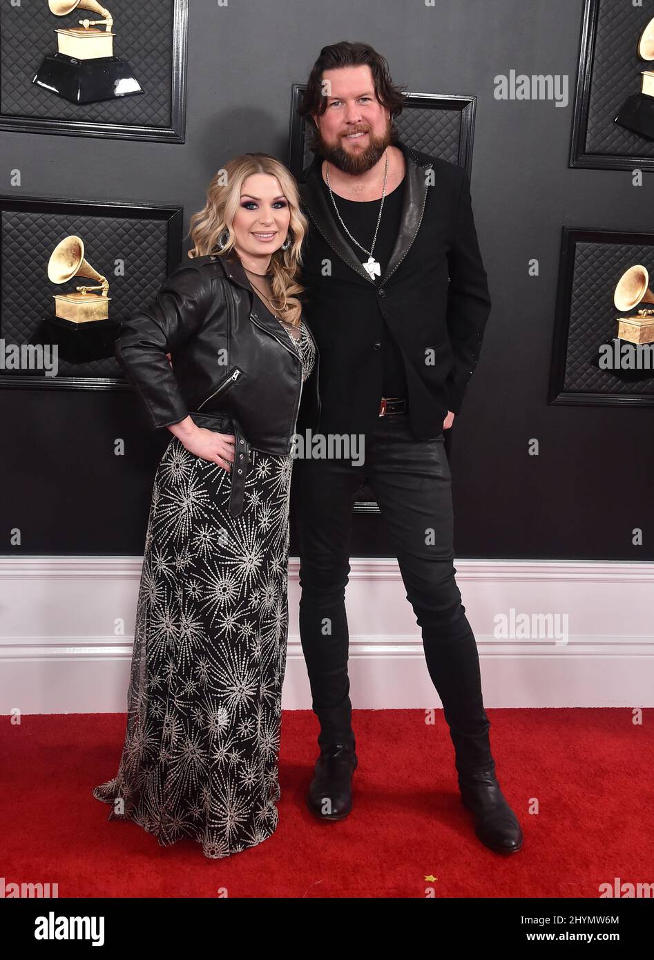 Zach Williams and Crystal Williams attending the 2020 GRAMMY Awards ...