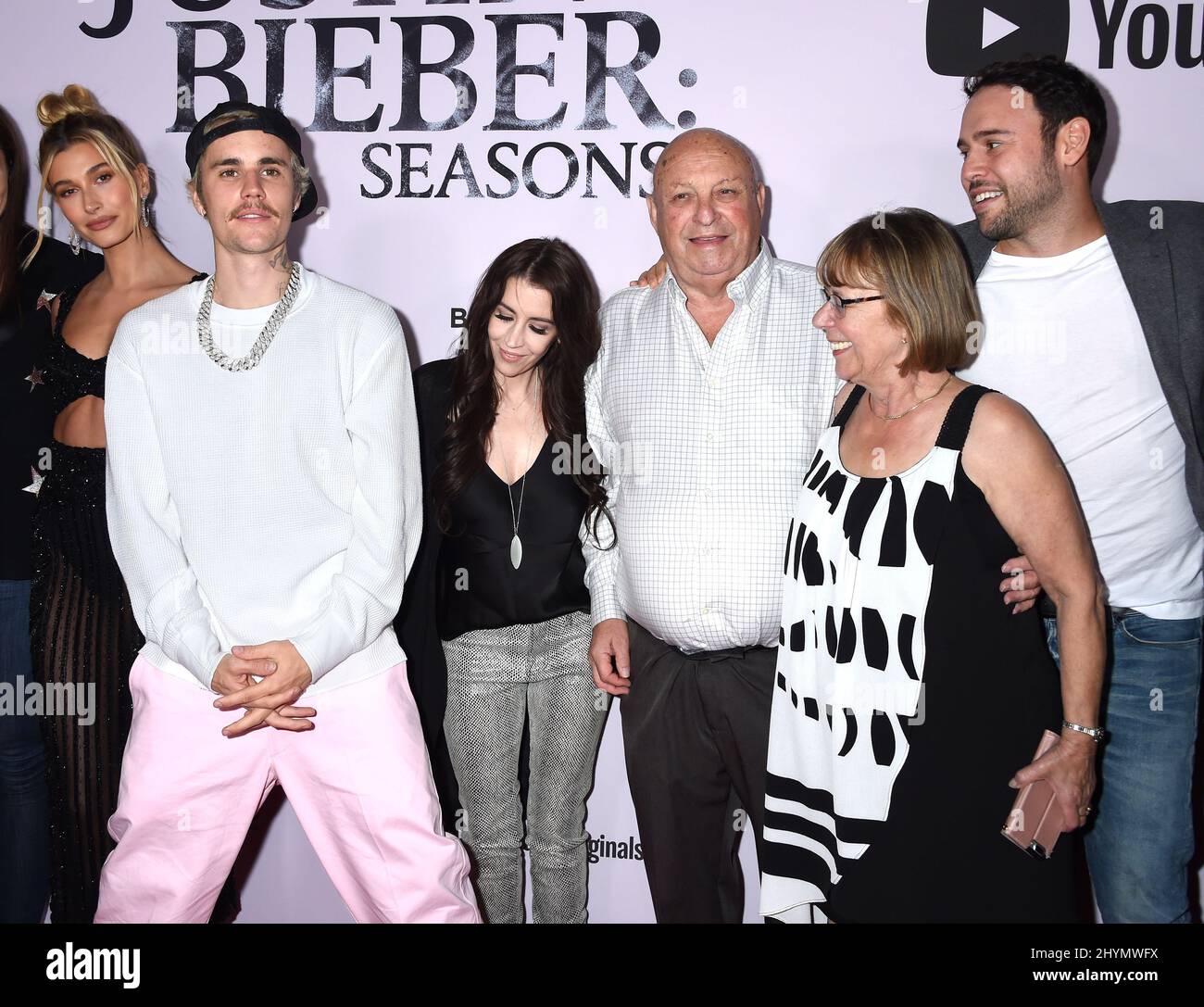Hailey Baldwin, Justin Bieber, Pattie Mallette, Bruce Dale, Diane Dale ...