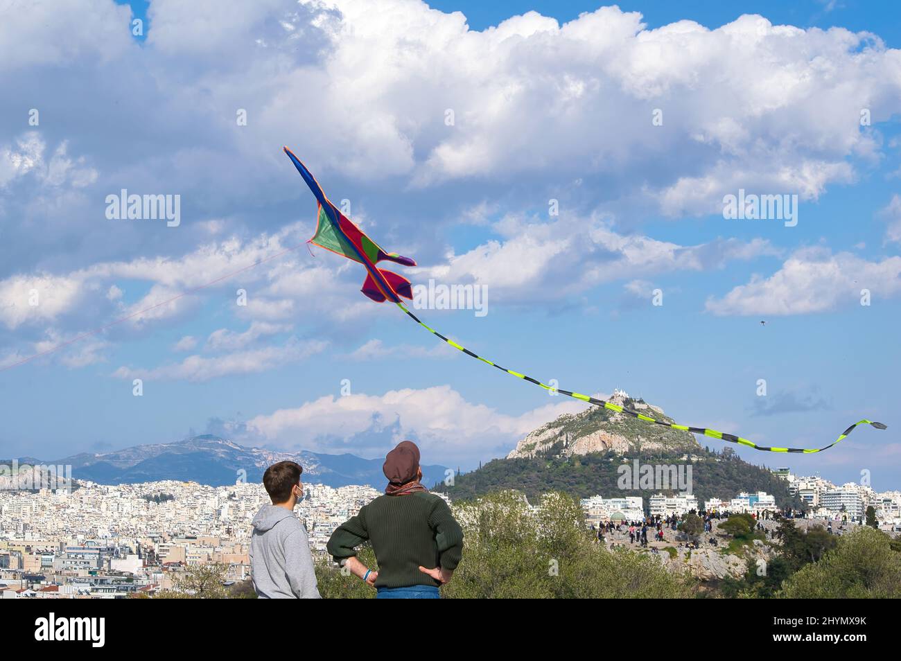 Kites over the Acropolis, Athens, Greece Stock Photo - Alamy