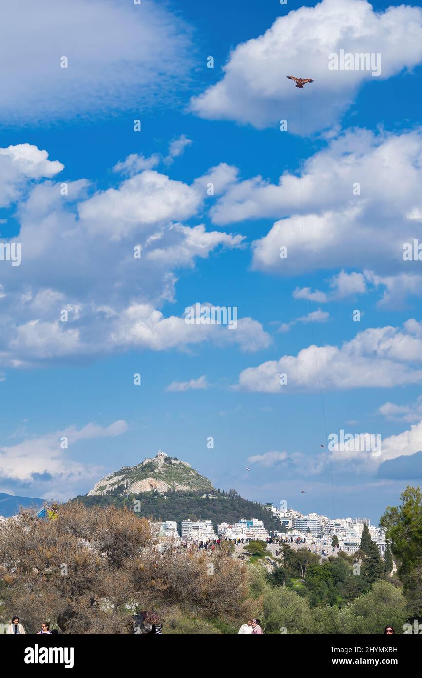 Kites over the Acropolis, Athens, Greece Stock Photo - Alamy