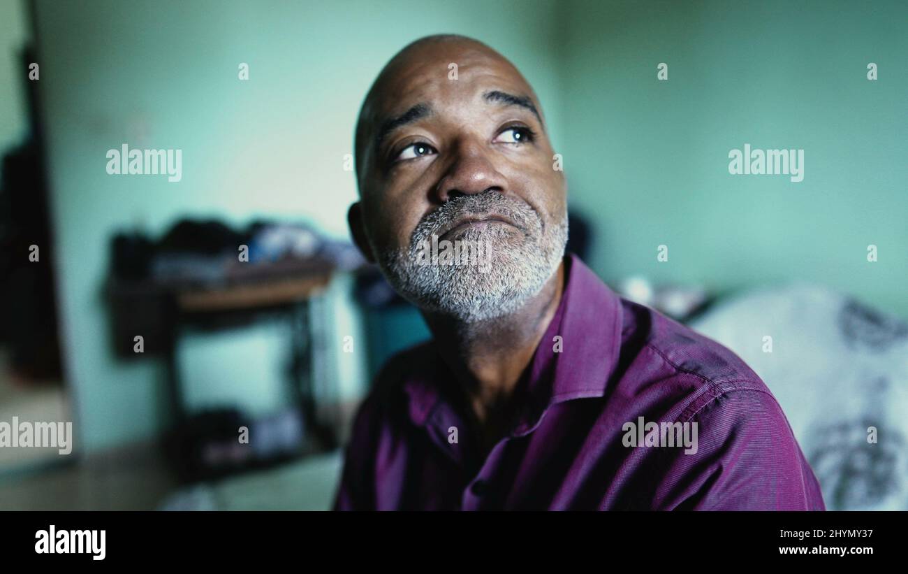 A senior man having HOPE and FAITH during hard difficult times Stock ...
