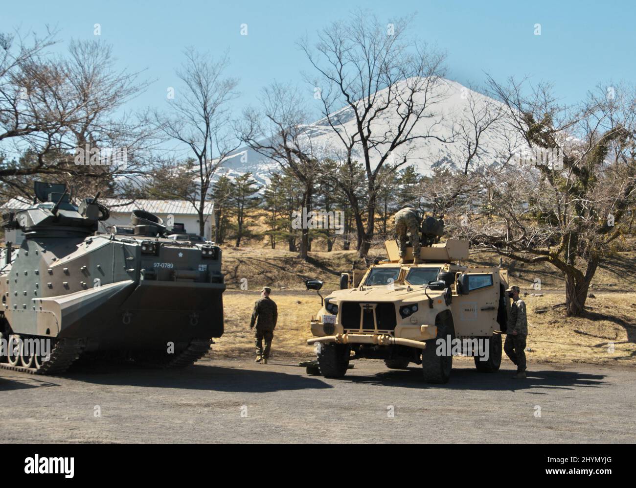 Gotemba, Japan. 15th Mar, 2022. Japan Ground Self-Defense Force's AAV7 ...