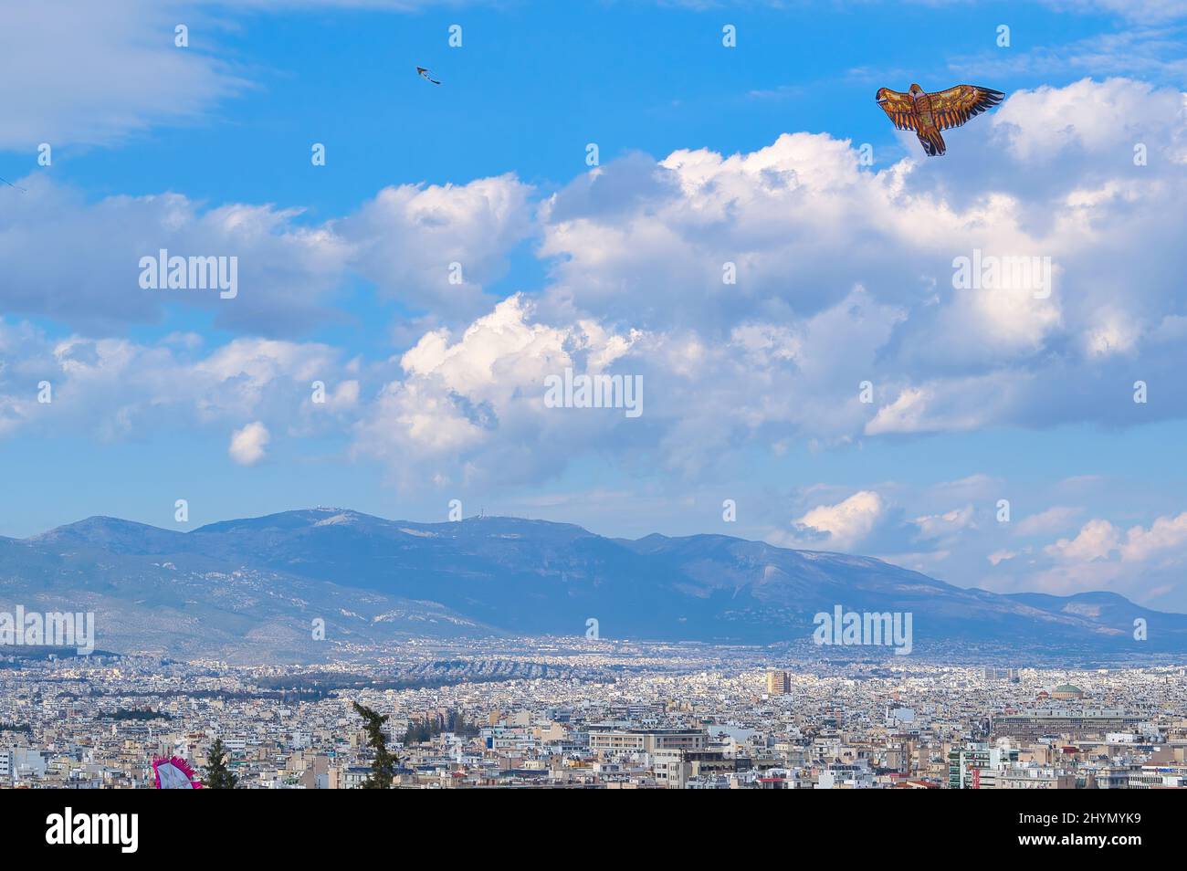 Kites over the Acropolis, Athens, Greece Stock Photo - Alamy