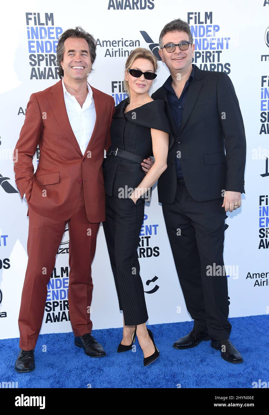 Rupert Goold, Renee Zellweger and Tom Edge at the 2020 Film Independent ...