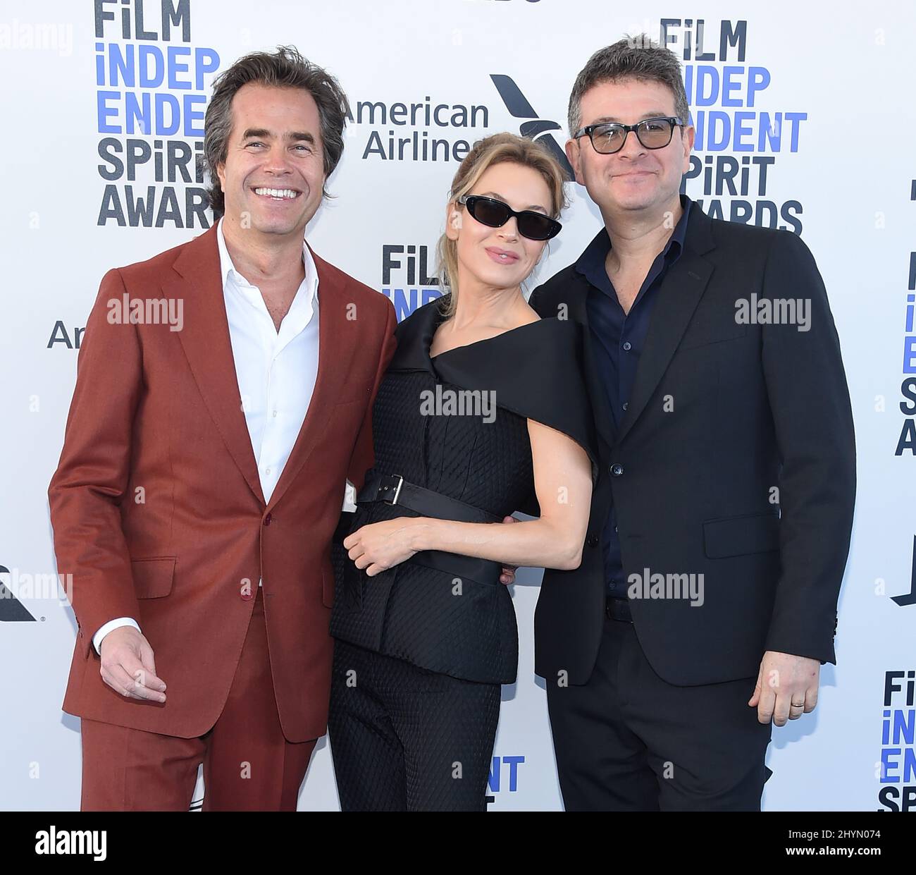 Rupert Goold, Renee Zellweger and Tom Edge at the 2020 Film Independent ...