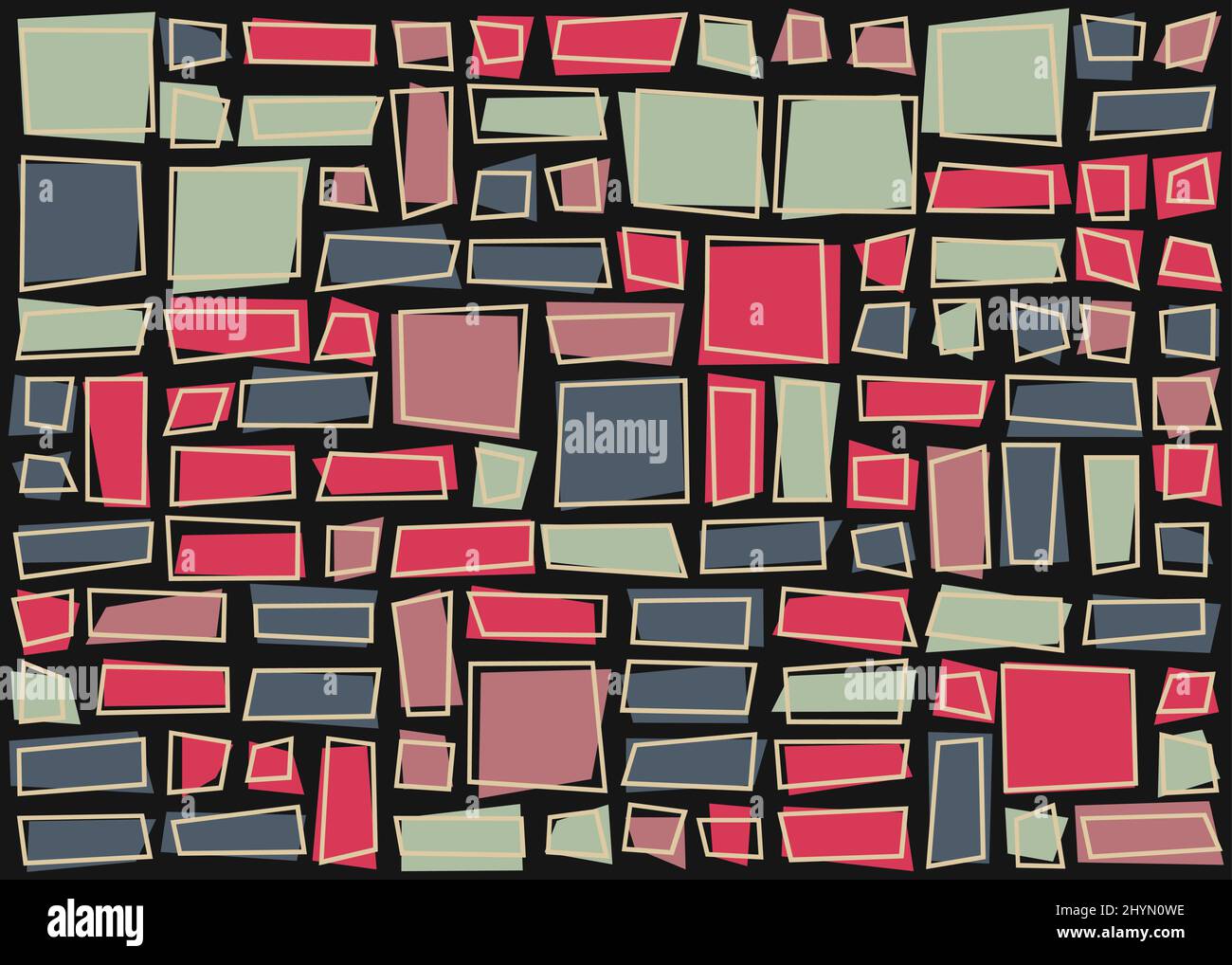 Abstract Offset Quads generative art background art illustration Stock ...