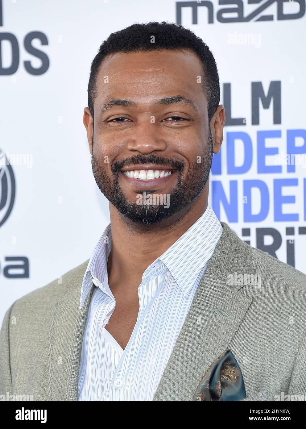Isaiah mustafa arriving to hi-res stock photography and images - Alamy
