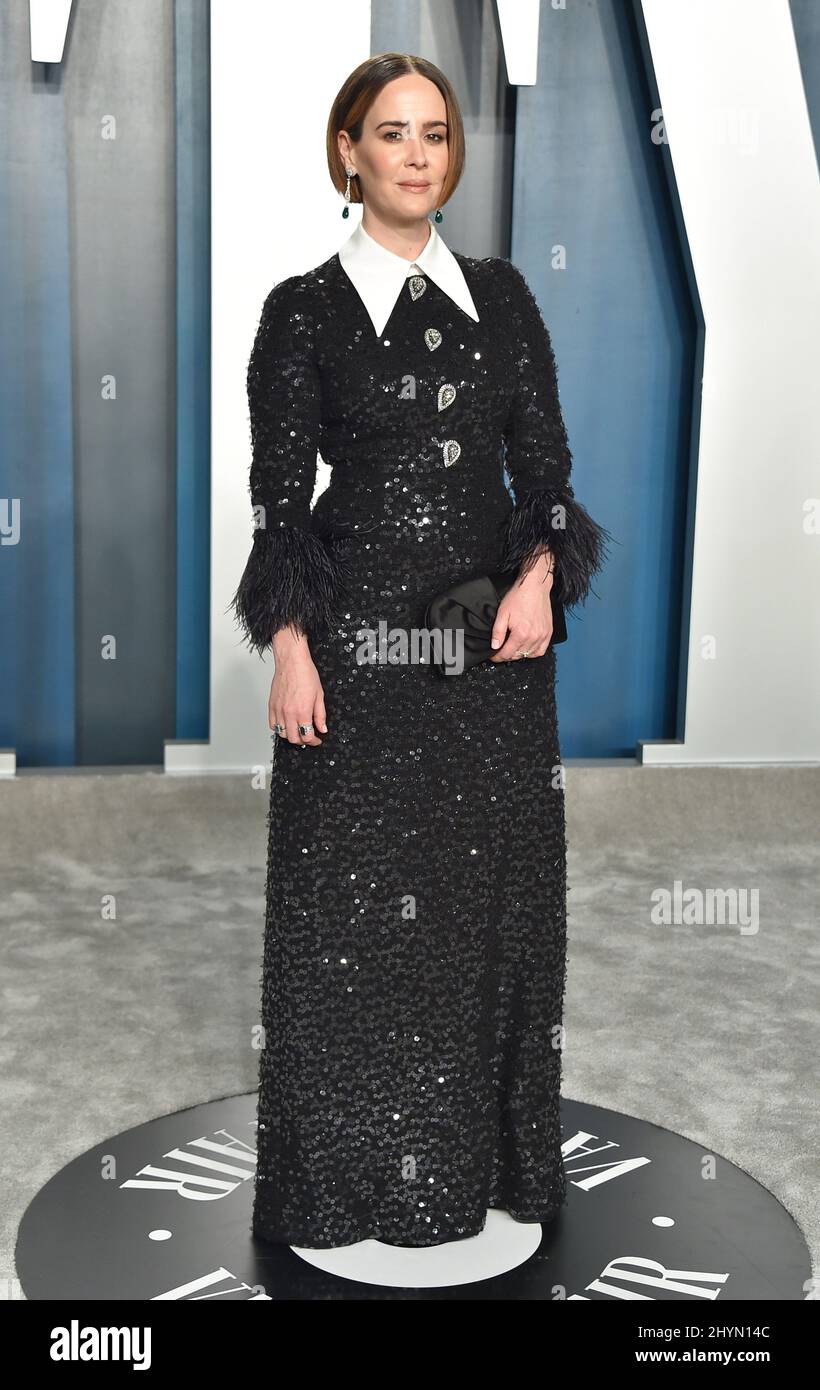 Sarah Paulson at the Vanity Fair Oscar Party 2020 held at the Wallis ...