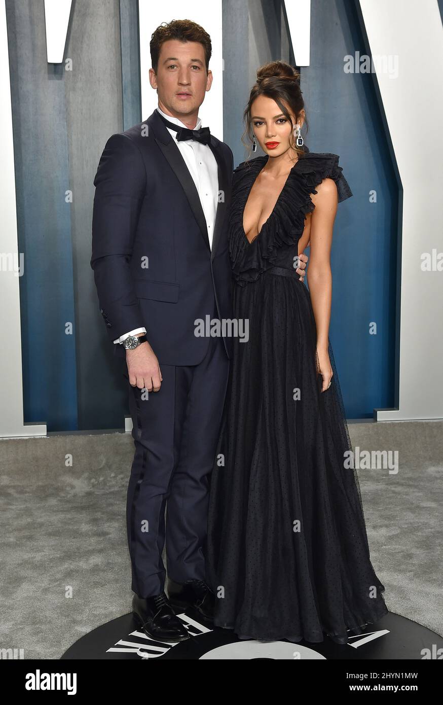 Miles Teller and Keleigh Sperry at the Vanity Fair Oscar Party 2020 ...