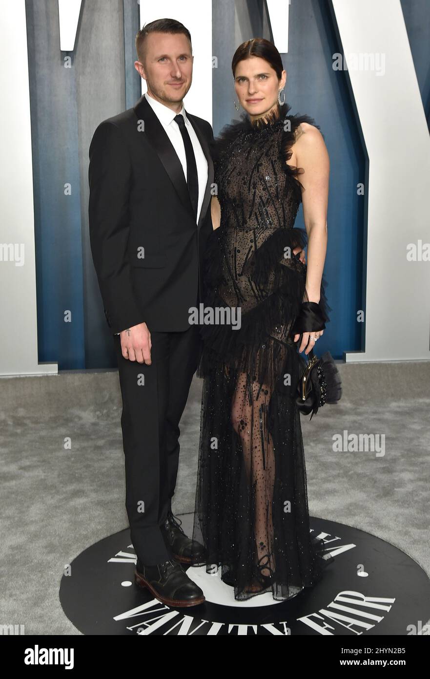Lake Bell and Scott Campbell attending the Vanity Fair Oscar Party 2020 ...