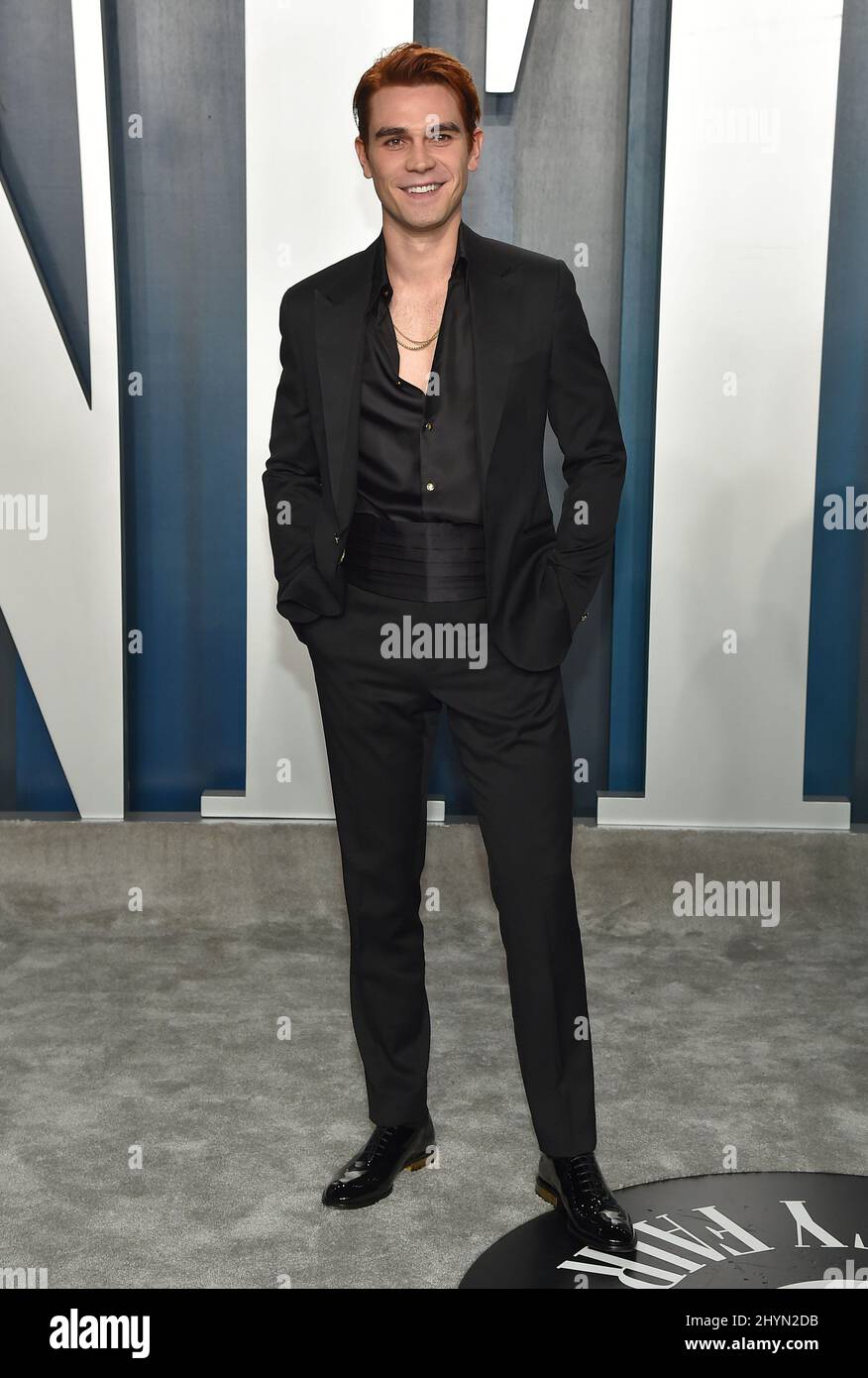 KJ Apa attending the Vanity Fair Oscar Party 2020 held at the Wallis ...