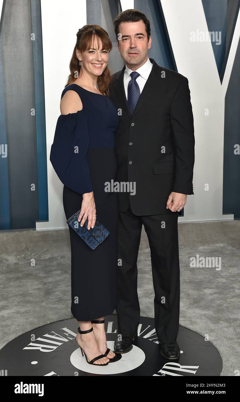 Rosemarie DeWitt and Ron Livingston attending the Vanity Fair Oscar ...