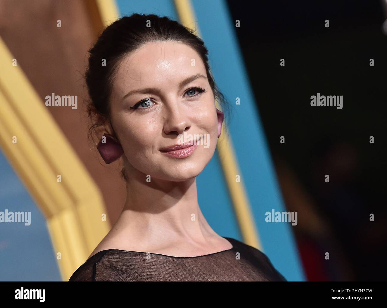 Caitriona Balfe attending the season five premiere of Outlander in Los ...