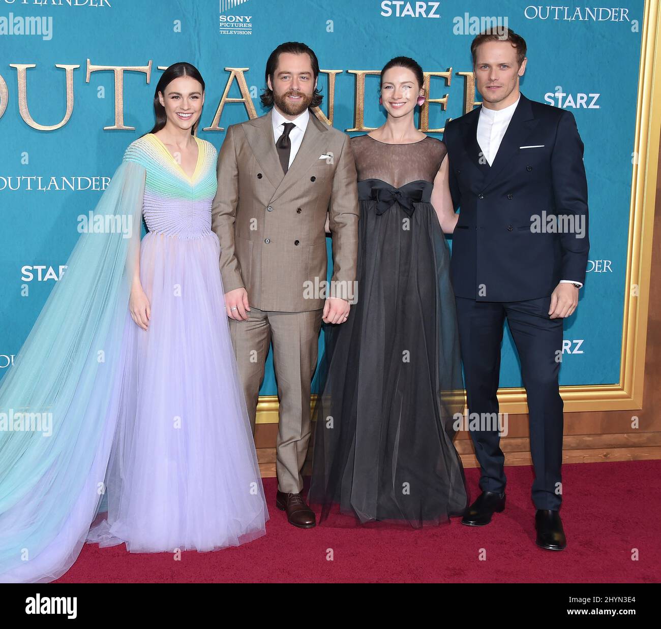 Sophie Skelton, Richard Rankin, Caitriona Balfe and Sam Heughan ...