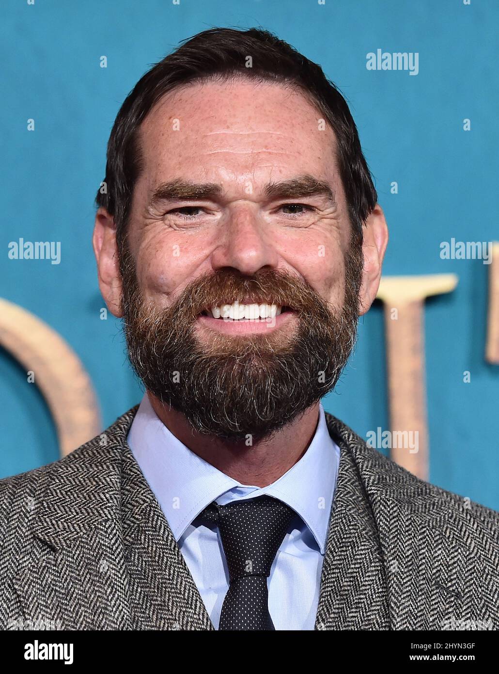 Duncan Lacroix attending the season five premiere of Outlander in Los Angeles, California Stock ...