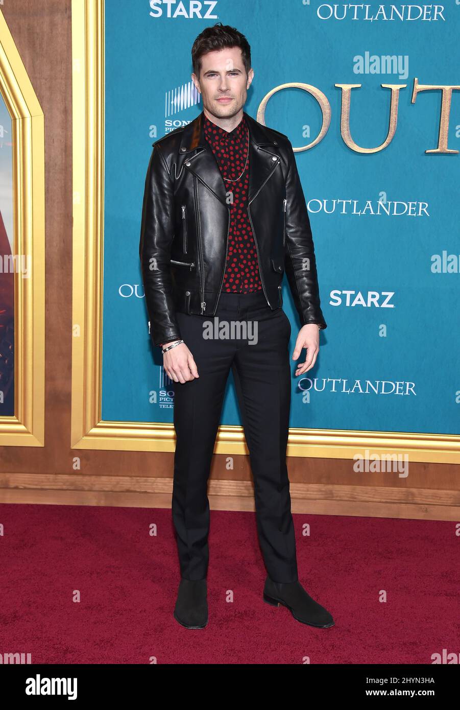 David Berry attending the season five premiere of Outlander in Los ...