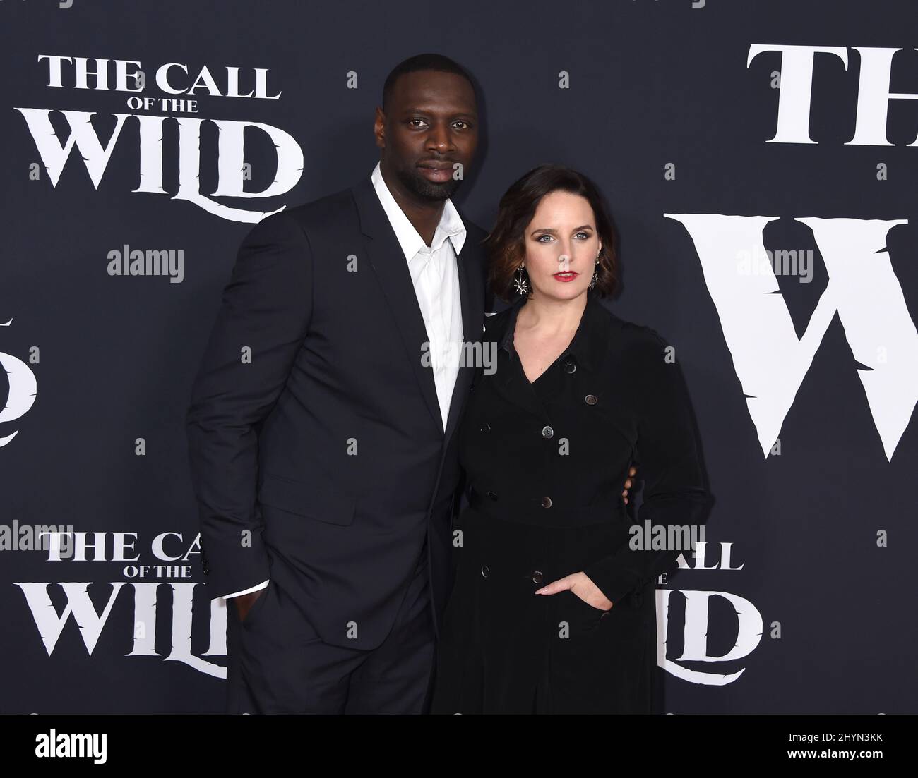Omar Sy and Helene Sy attending the premiere of The Call of the Wild in ...