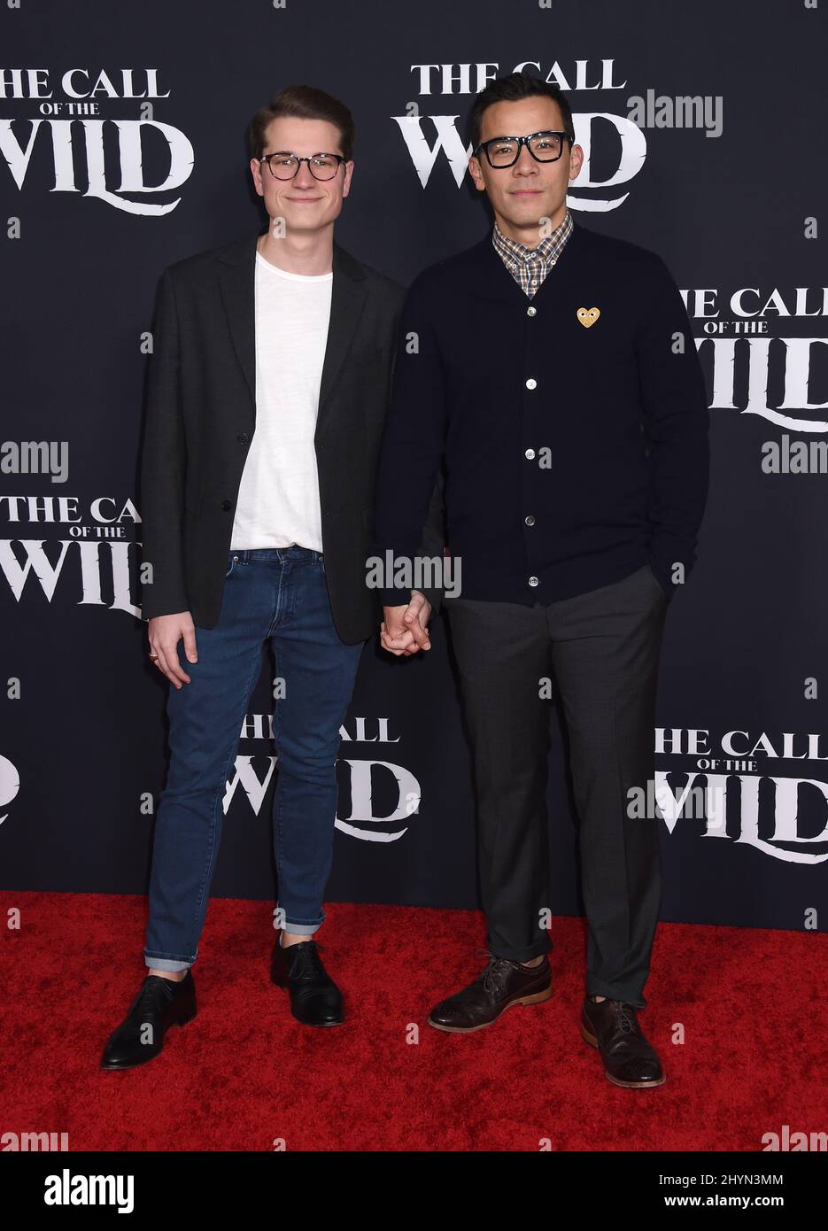Josh Cockream and Conrad Ricamora attending the premiere of The Call of ...