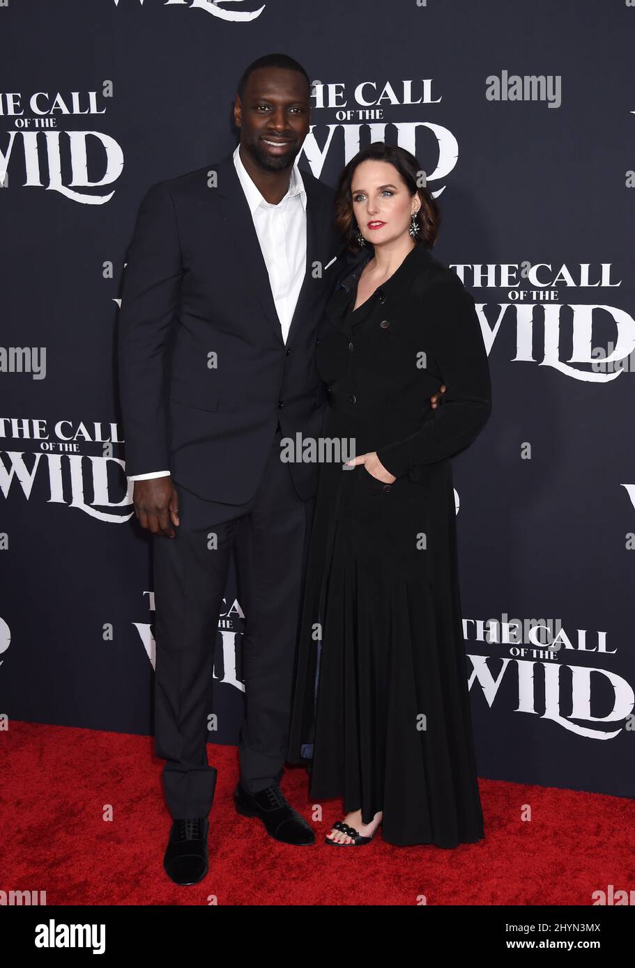 Omar Sy and Helene Sy attending the premiere of The Call of the Wild in ...
