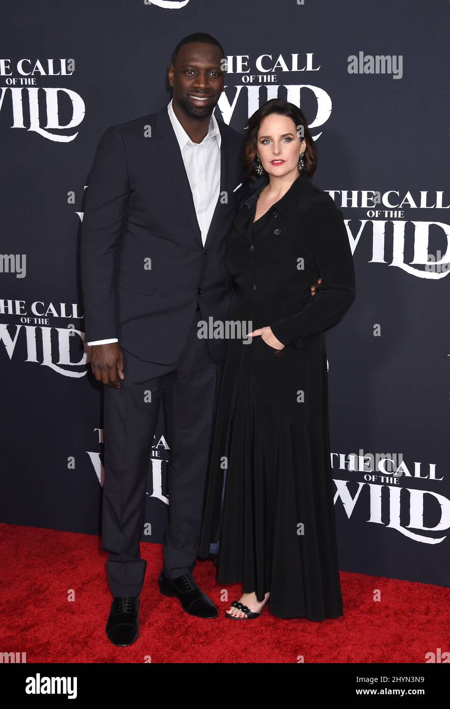 Omar Sy and Helene Sy attending the premiere of The Call of the Wild in ...