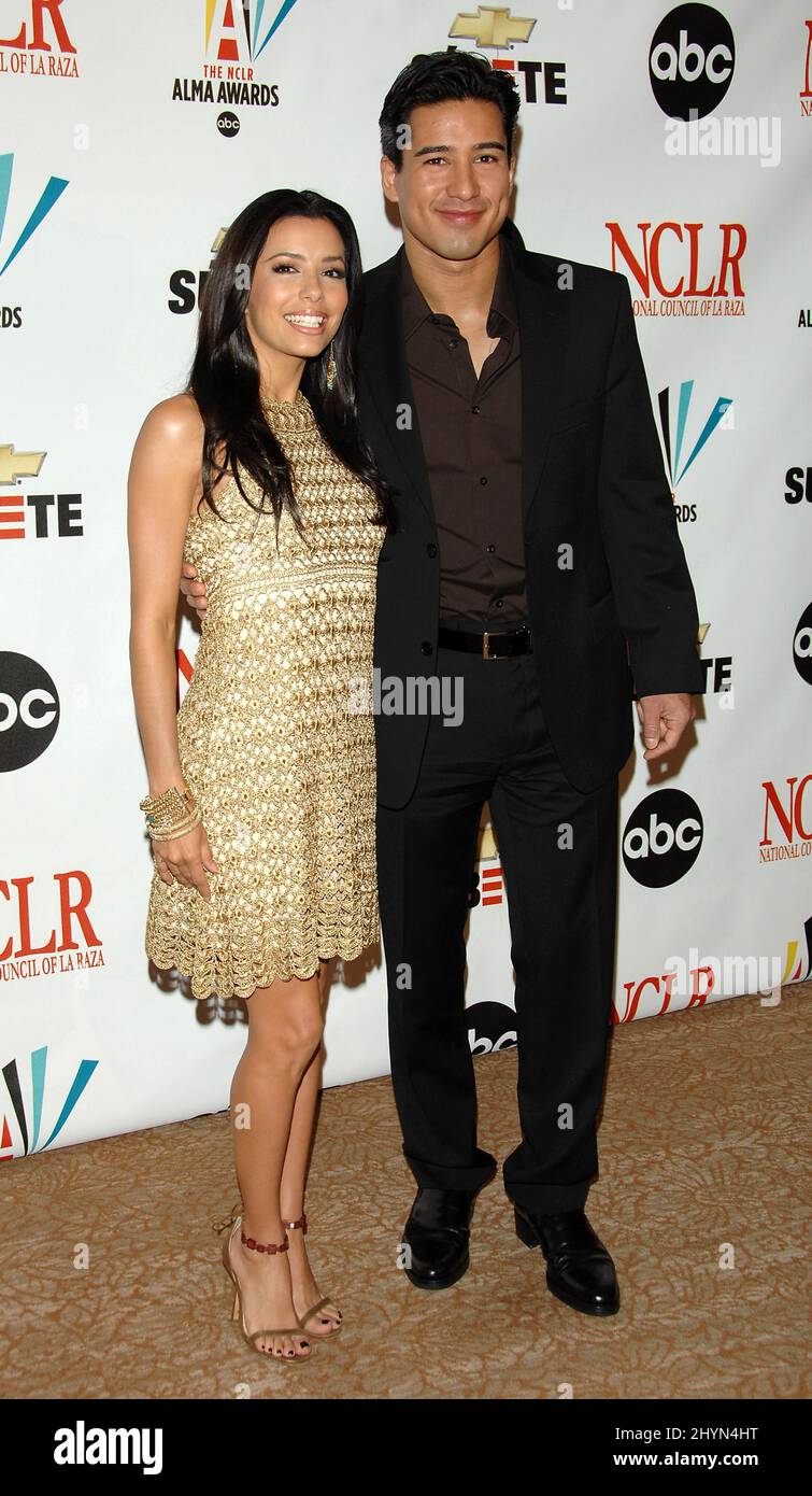 Eva Longoria & Mario Lopez attend The 2007 NCLR Alma Awards Nominations ...