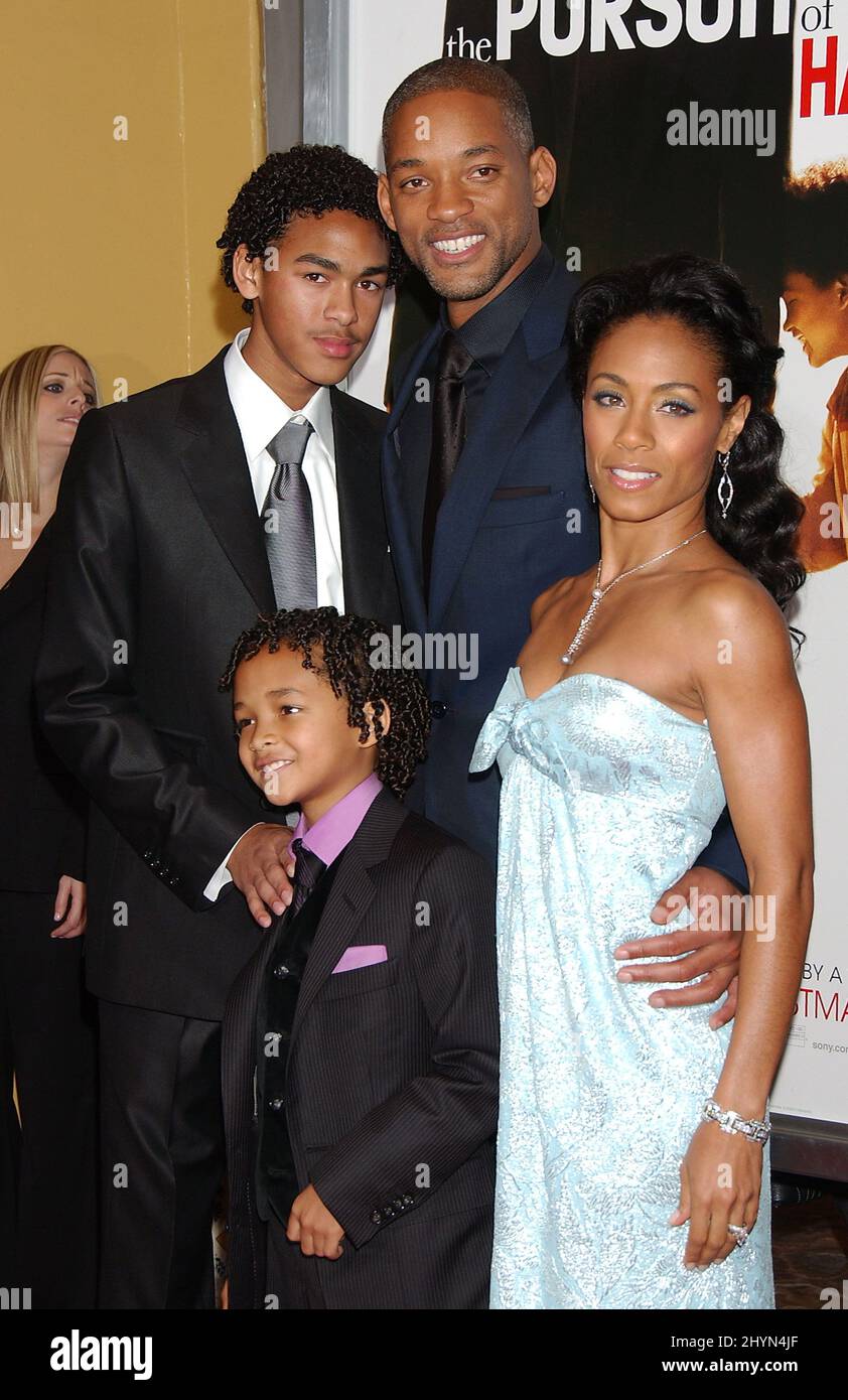 Will Smith, son Trey, Jada Pinkett Smith & son Jaden Smith attend 'The ...