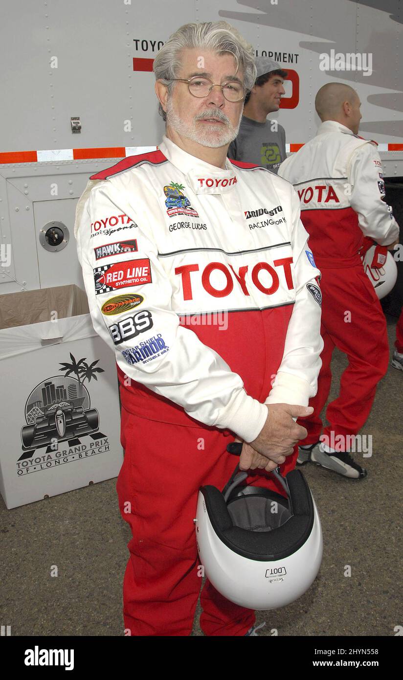 George Lucas attends the 31st Annual Toyota Pro Celebrity Race Press ...