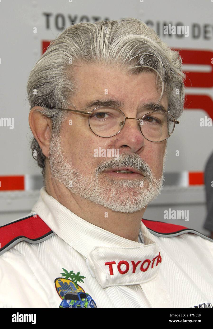 George Lucas attends the 31st Annual Toyota Pro Celebrity Race Press ...