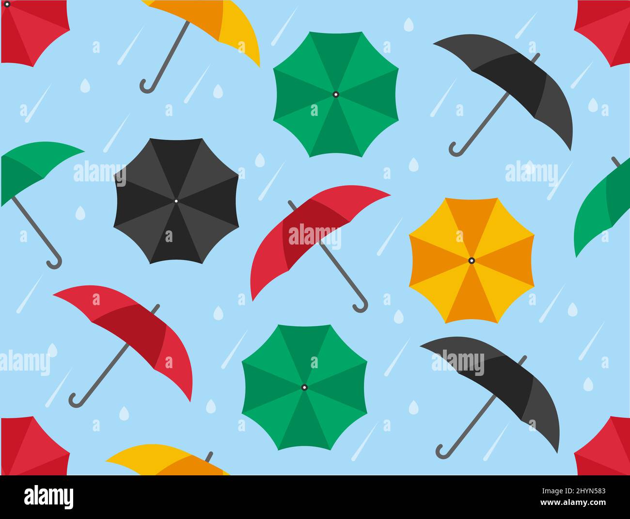 Umbrellas seamless pattern Stock Vector Image & Art - Alamy