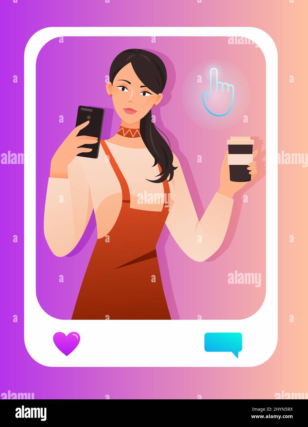 Woman with phone Stock Vector Image & Art - Alamy