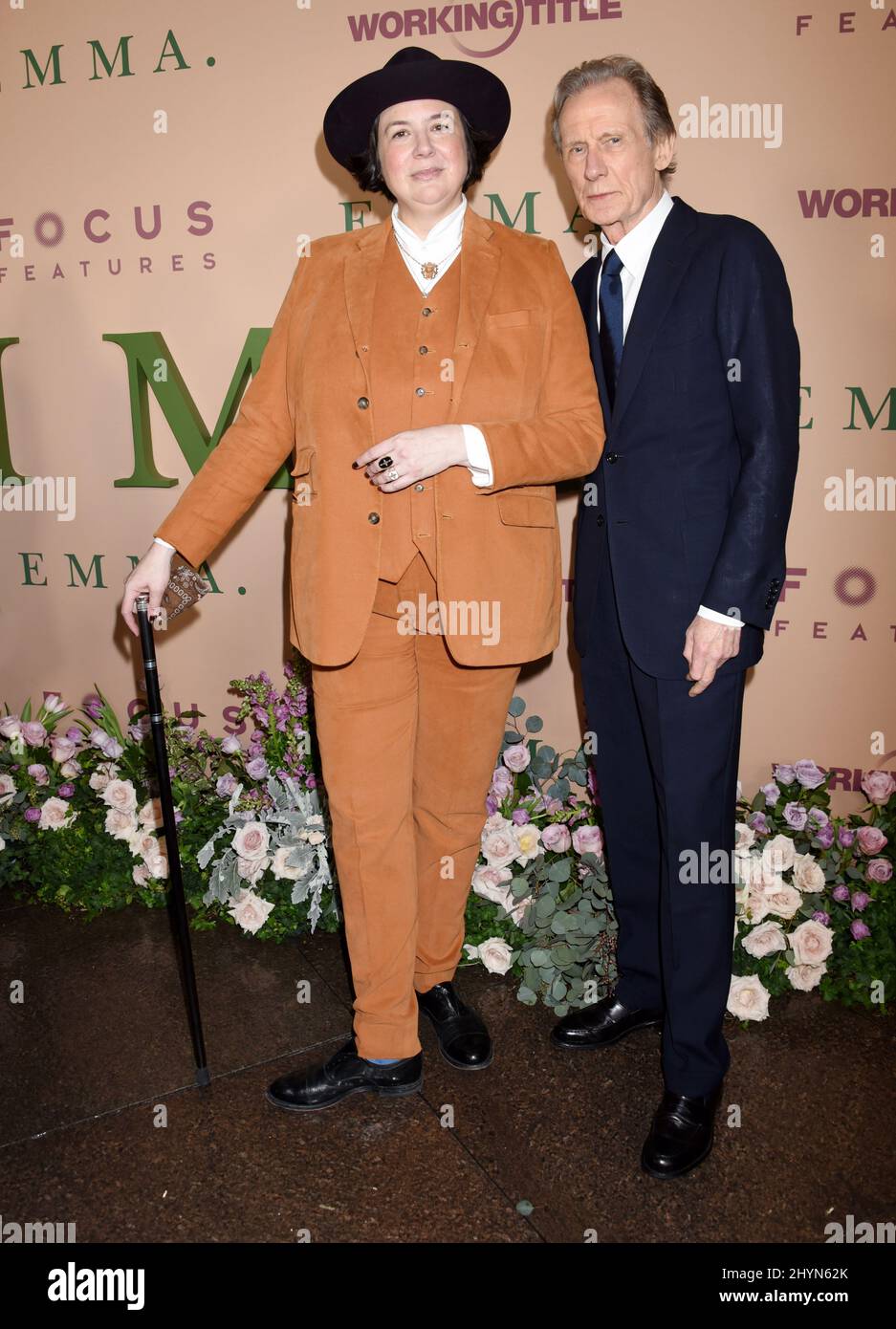 Autumn de Wilde and Bill Nighy attending the Emma Premier, held at the ...