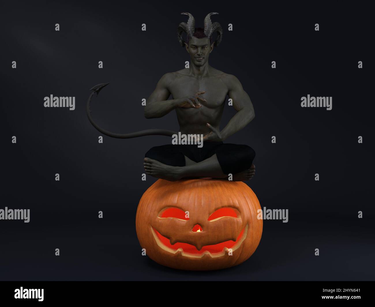 3D Render : Male Devil character, horror creature character for ...