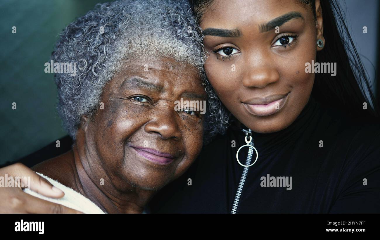 Generational women portrait faces a grandmother and granddaughter ...