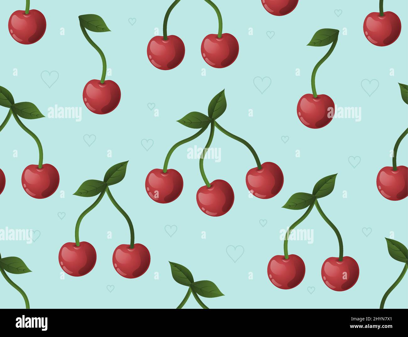Bunch organic cherries Stock Vector Images - Alamy