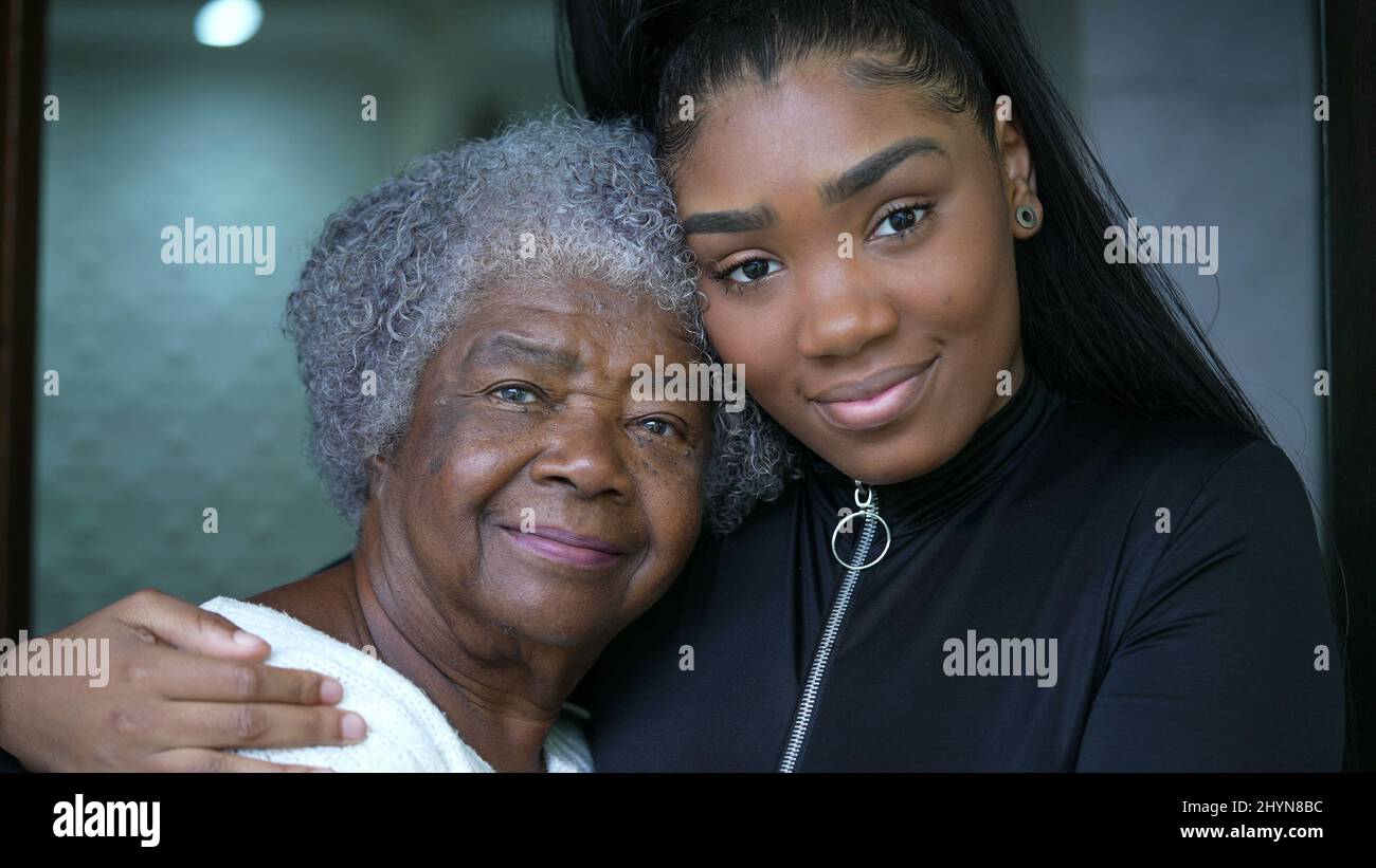 Generational women portrait faces a grandmother and granddaughter ...