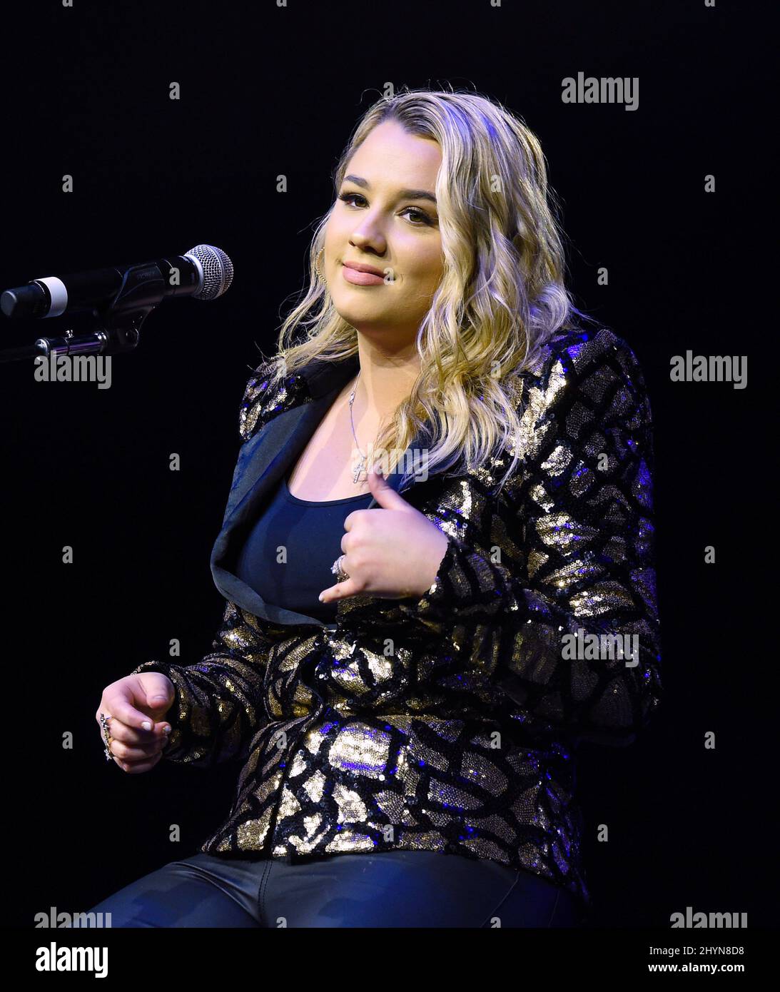 Gabby Barrett onstage at the Warner Music Nashville luncheon during the ...