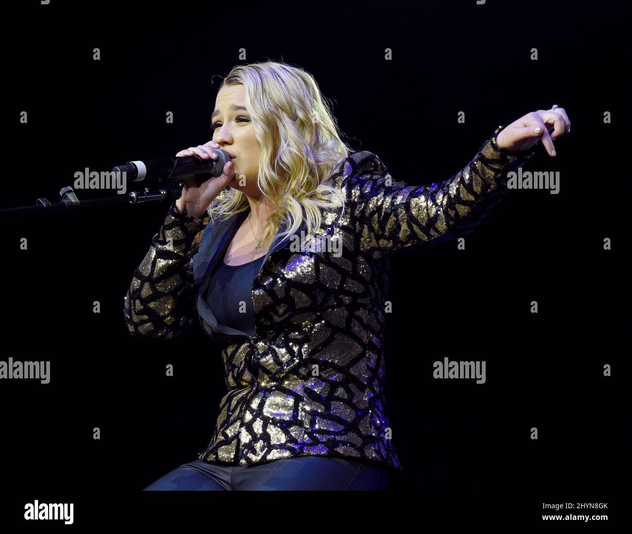 Gabby Barrett onstage at the Warner Music Nashville luncheon during the ...