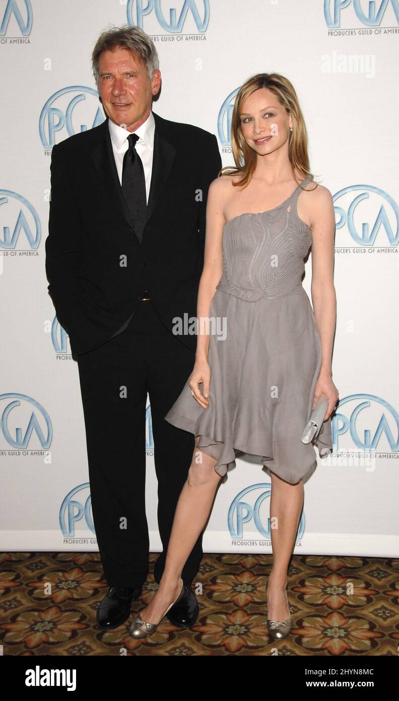 Harrison ford calista flockhart attend 2007 producers guild awards ...