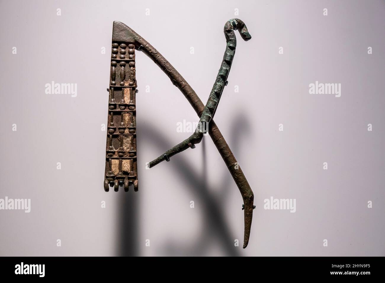 scepter and flagellum, copper alloy, low period, Egypt, collection of ...