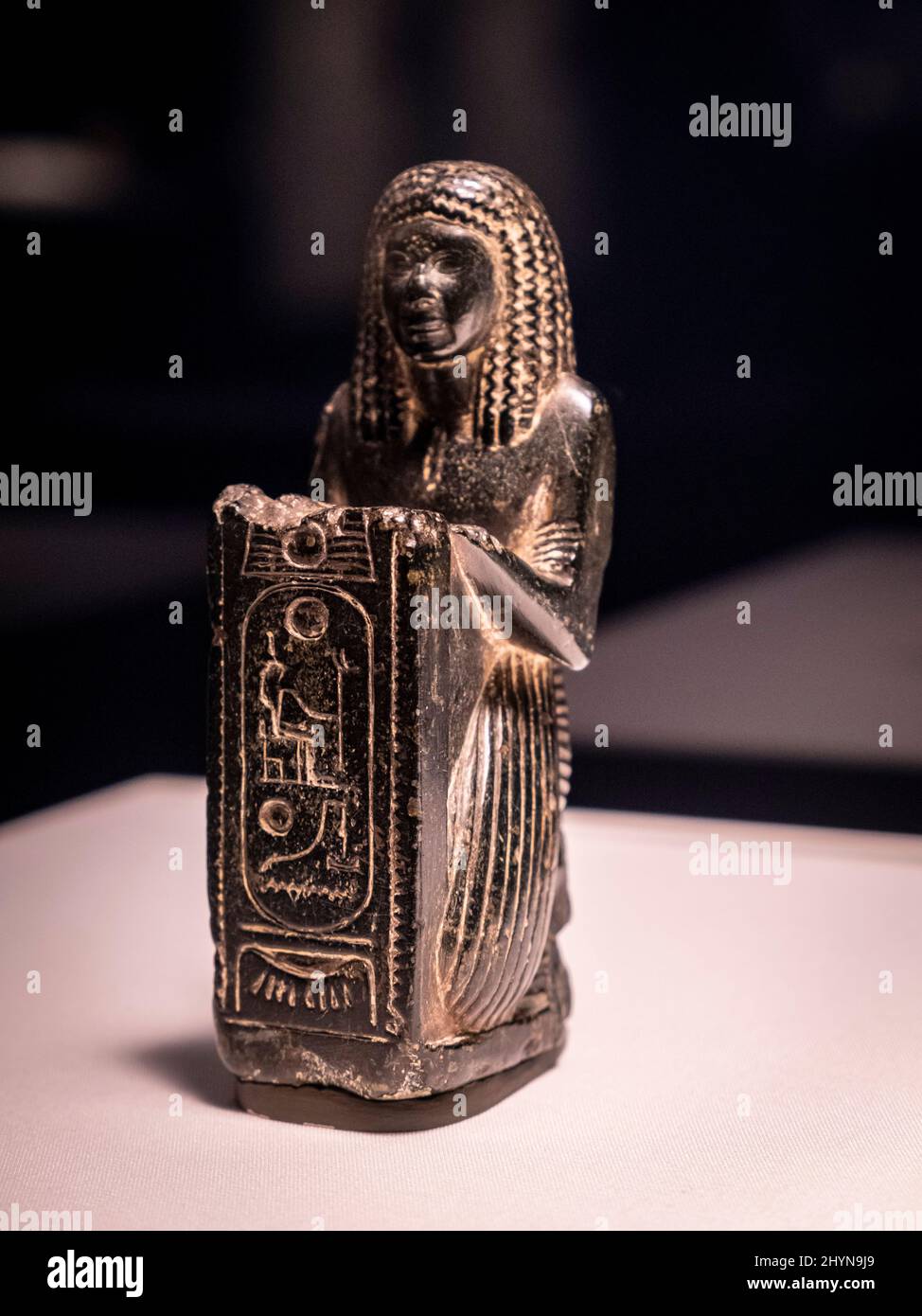 statue of the royal scribe Meryptah, steatite, 19th dynasty reigning ...