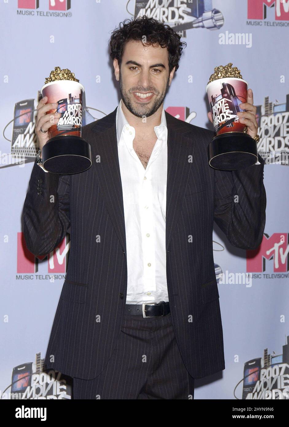 Sasha Baron Cohen attends The 2007 MTV Movie Awards held at the Gibson ...