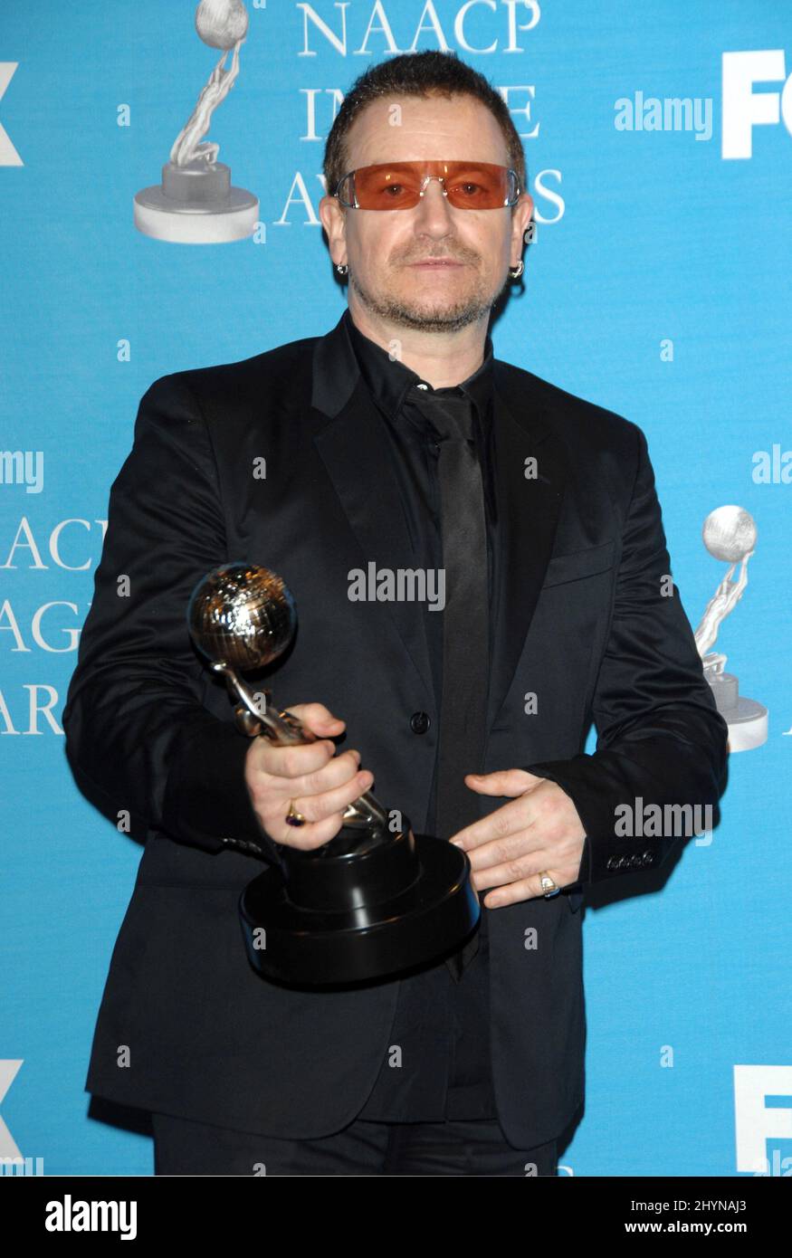 Bono attends The 38th Annual NAACP Awards in Los Angeles. Picture: UK ...